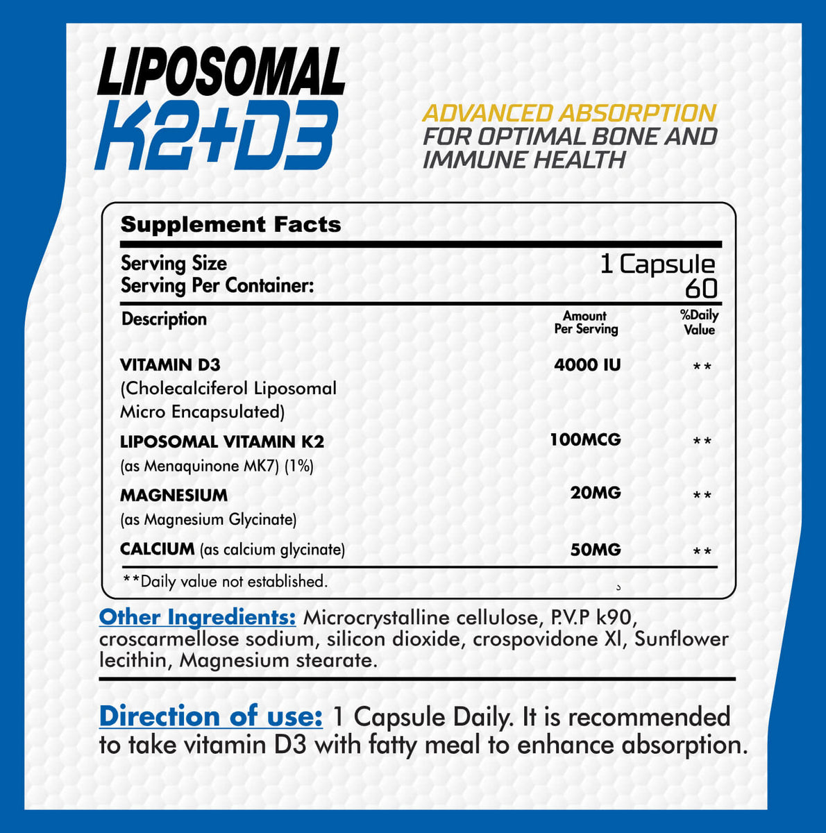 Liposomal D3 + K2 – Muscle Add