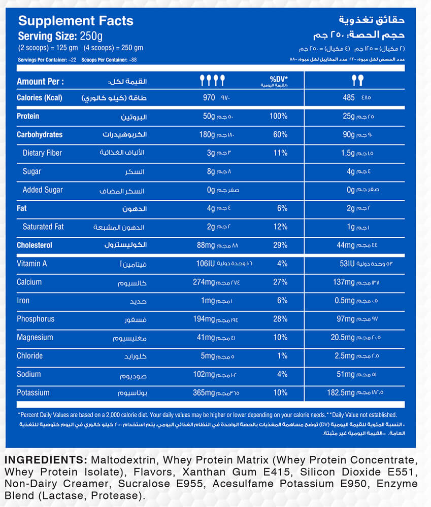 Gain Add-22Serv.-5.44KG – Muscle Add