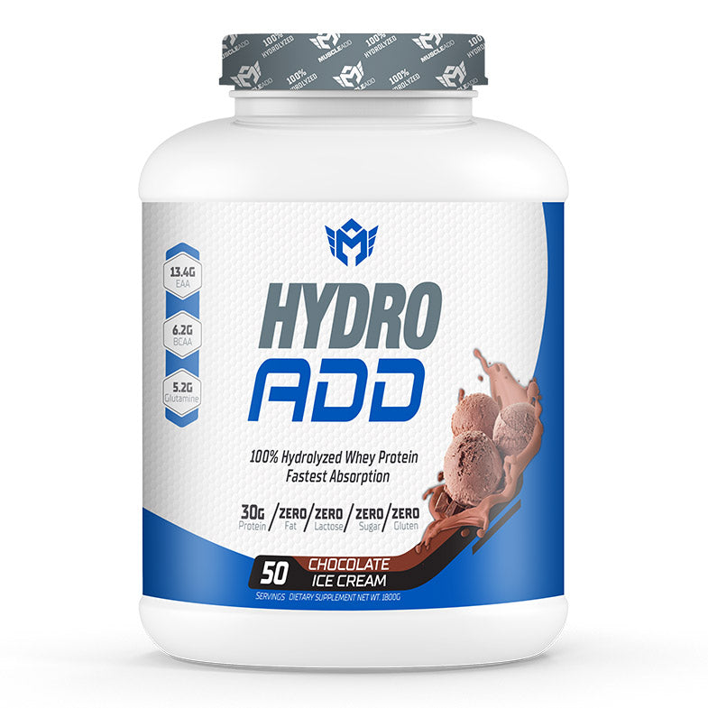 Hydro Add 100%Hydrolyzed Whey Protein Fastest Absorption-50Serv.-1800G ...